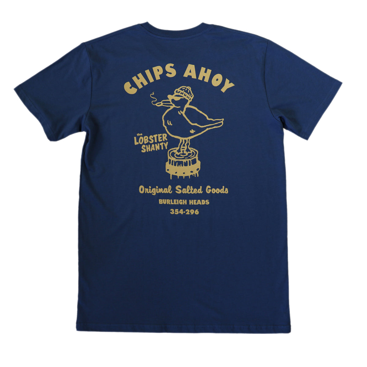 Chips Ahoy Navy Blue Tee – Lobster Shanty