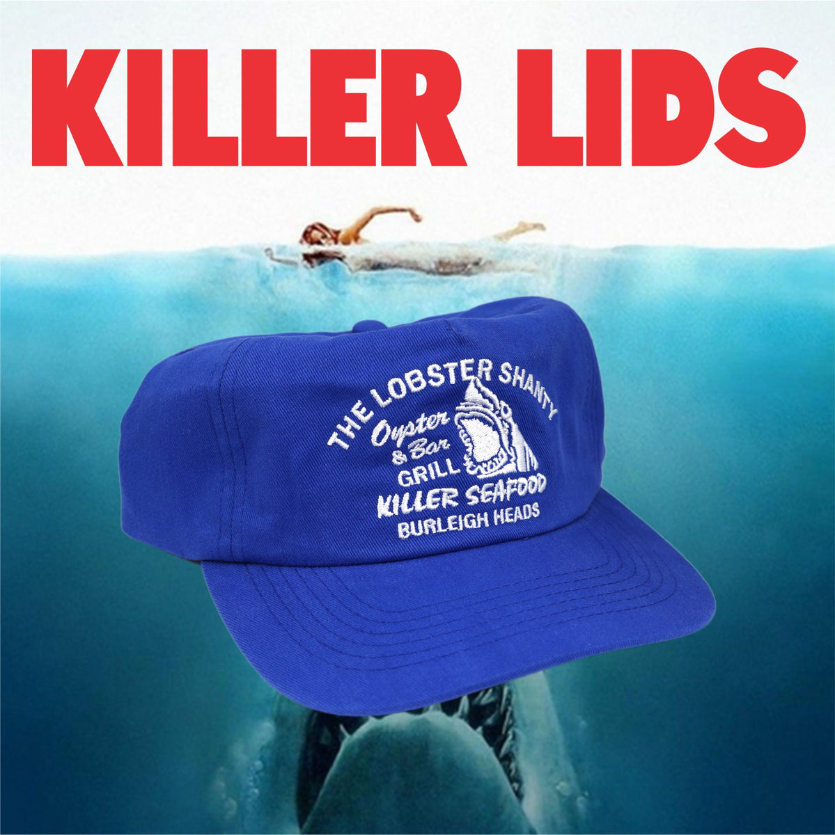Killer Seafood - Blue Mid-Crown Cap – Lobster Shanty