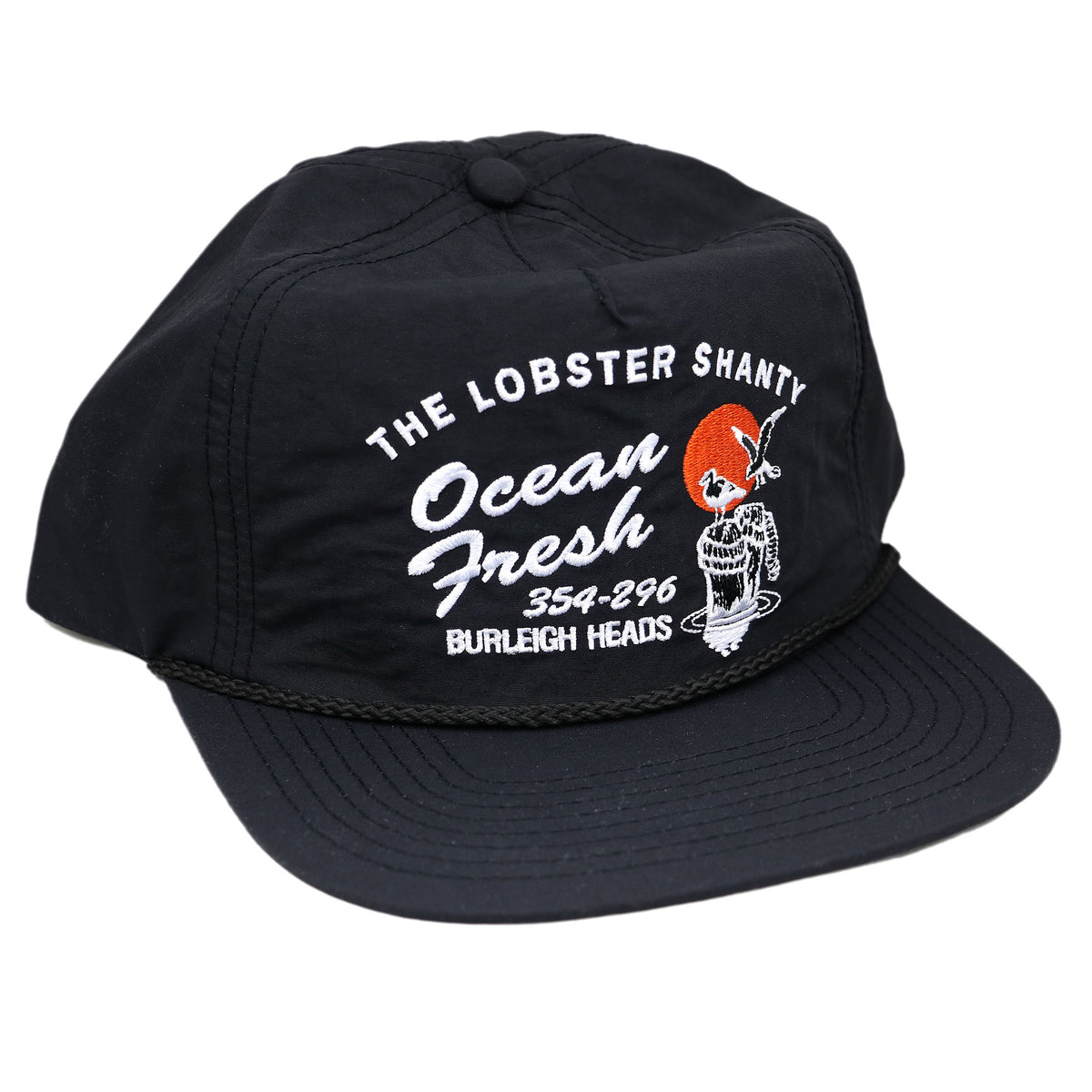 Ocean Fresh Black Nylon Cap – Lobster Shanty