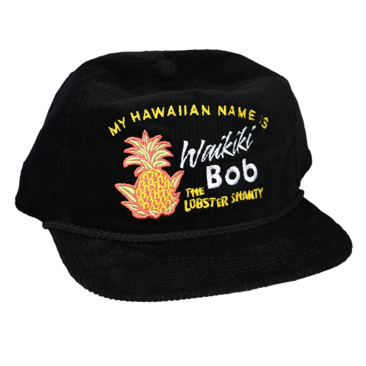 Waikiki Bob - Black Corduroy Cap – Lobster Shanty